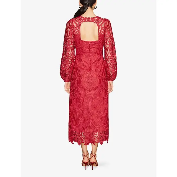 RO&ZO Kendall Open-back Lace Maxi Dress