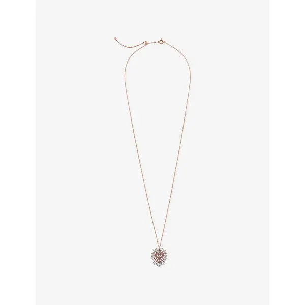 Kismet By Milka Leo Mini Diamond Pendant Necklace - Rose Gold