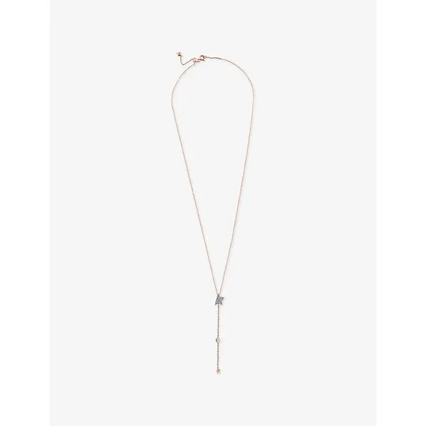 Kismet By Milka Cosmic Comet Diamond Pendant Necklace - Rose Gold