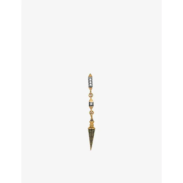 Kismet By Milka Objet 0.04ct Diamond Drop Earring - Yellow Gold