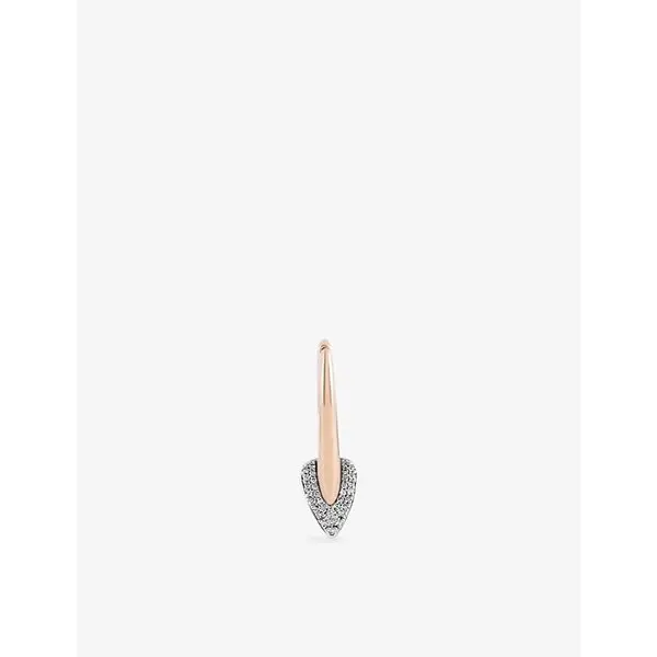 Kismet By Milka Radon Mini Diamond Drop Huggie Earring - Rose Gold