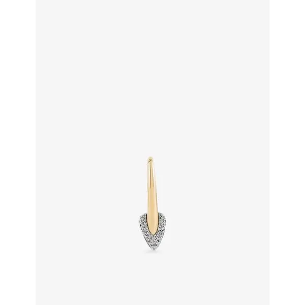 Kismet By Milka Radon Mini Diamond Drop Huggie Earring - Yellow Gold
