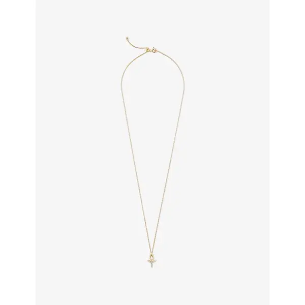 Kismet By Milka Ankh Mini Diamond Pendant Necklace - Yellow Gold