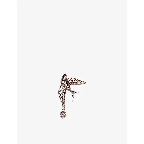 Kismet By Milka Sparrow Diamond Drop Earring - Rose Gold