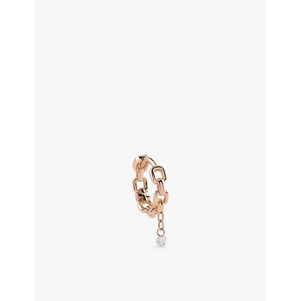 Kismet By Milka 0.06ct Diamond Highway Mini Hoop Earring - Rose Gold