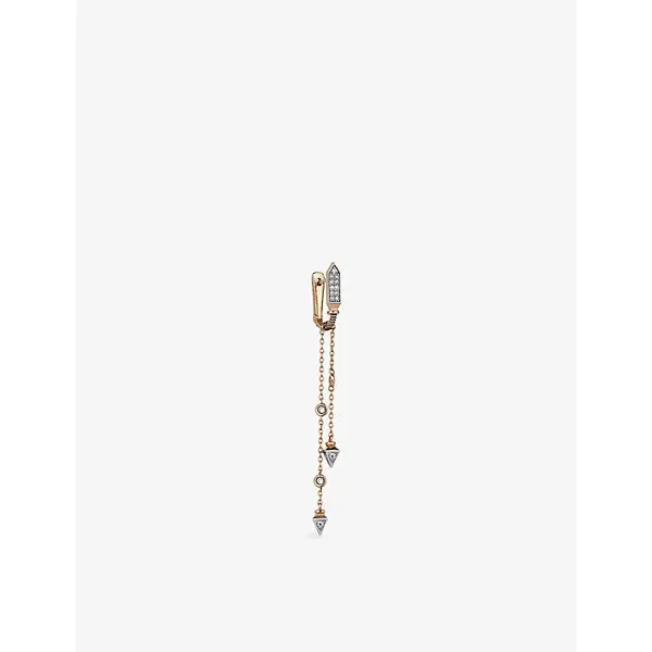 Kismet By Milka 0.20ct Diamond Drop Huggie Earring - Rose Gold