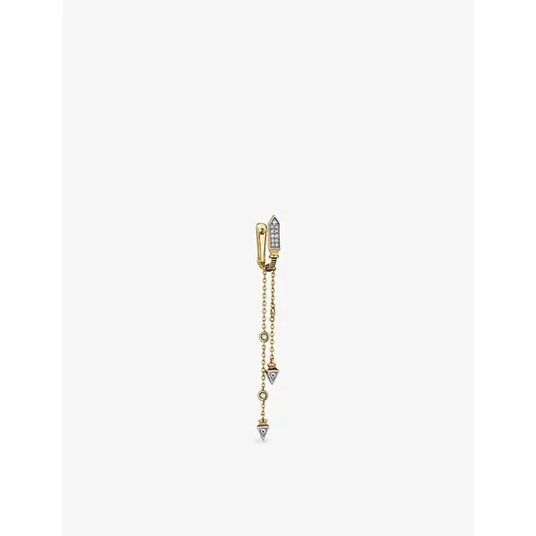 Kismet By Milka 0.20ct Diamond Drop Huggie Earring - Yellow Gold