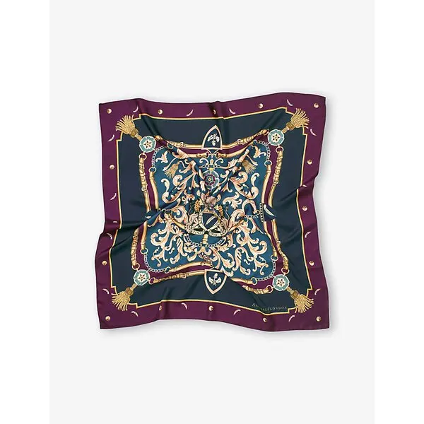ASPINAL OF LONDON Signature Silk Scarf