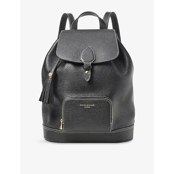 ASPINAL OF LONDON Hudson Small Leather Backpack - Black