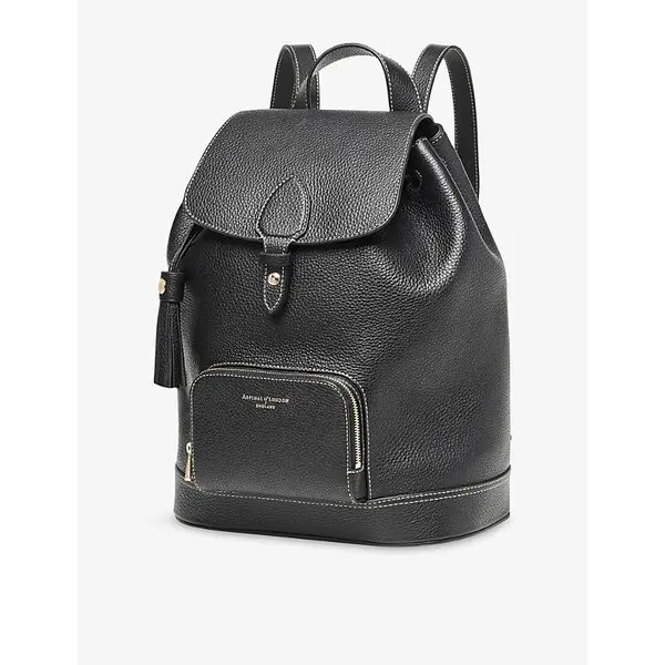 ASPINAL OF LONDON Hudson Small Leather Backpack - Black