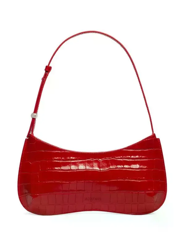 Jacquemus Le Bisou Crocodile-embossed Zip Shoulder Bag