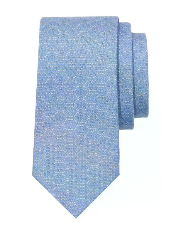 FERRAGAMO Gancini Print Neck Tie