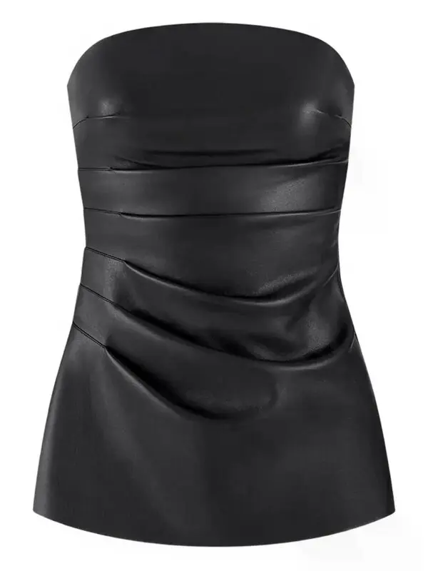 Manière De Voir Laurena Faux-leather Bandeau Top
