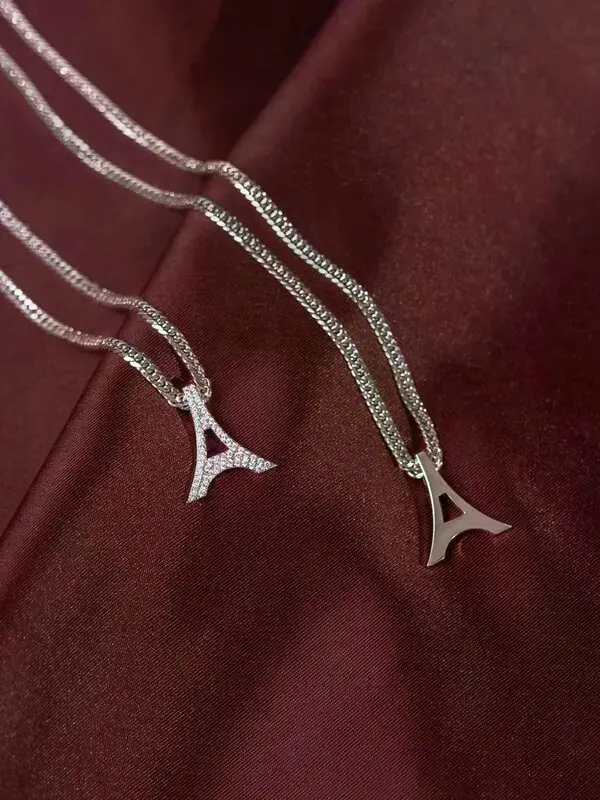 Manière De Voir Sterling Eiffel Pendant Necklace