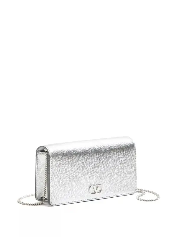 Valentino Garavani Vlogo Signature Mini Shoulder Bag In Laminated Grainy Calfskin