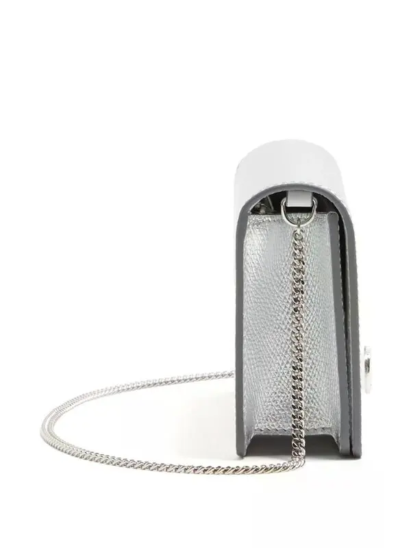 Valentino Garavani Vlogo Signature Mini Shoulder Bag In Laminated Grainy Calfskin