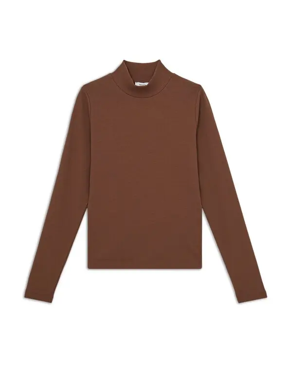 REISS Polly Rib Funnel Neck Top