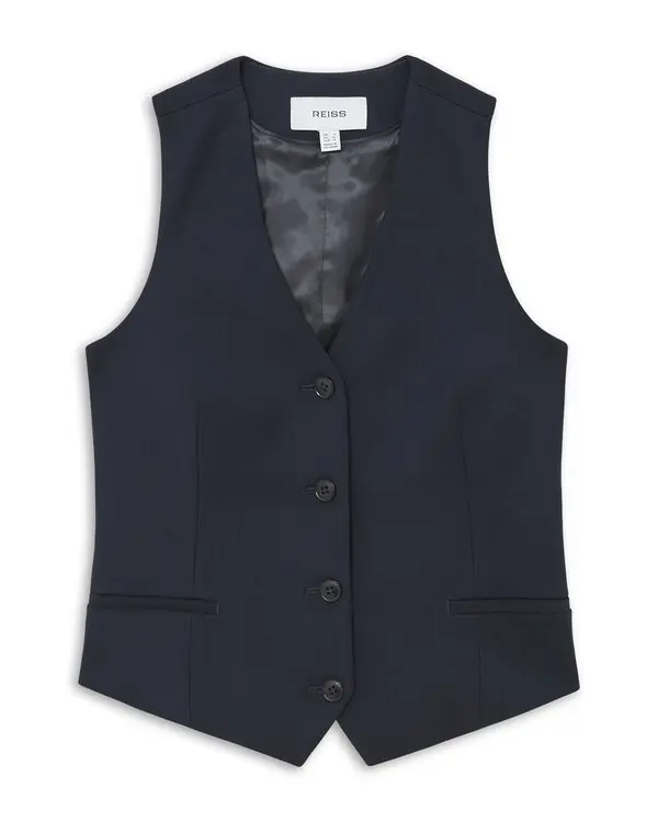 REISS Gabi Waistcoat - Navy