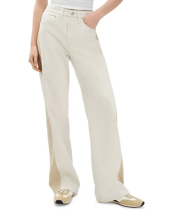 Rag & Bone Logan High-rise Spliced Wide-leg Jeans