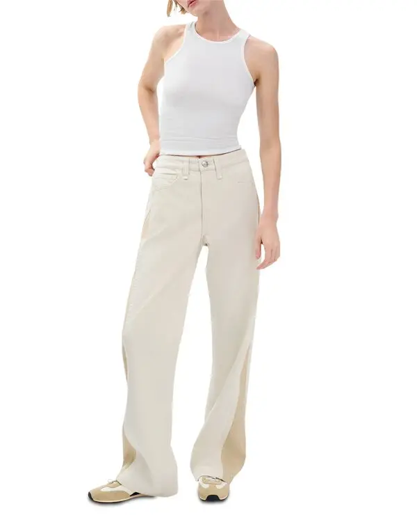 Rag & Bone Logan High-rise Spliced Wide-leg Jeans