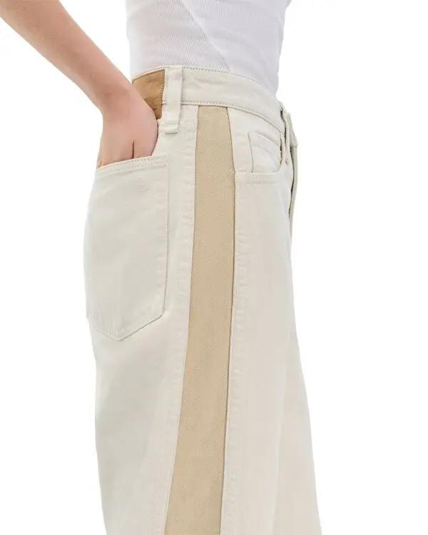 Rag & Bone Logan High-rise Spliced Wide-leg Jeans