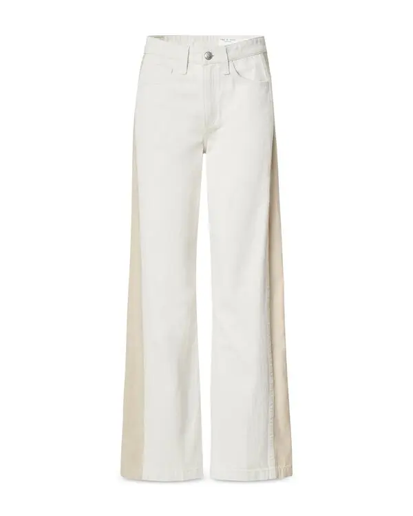 Rag & Bone Logan High-rise Spliced Wide-leg Jeans
