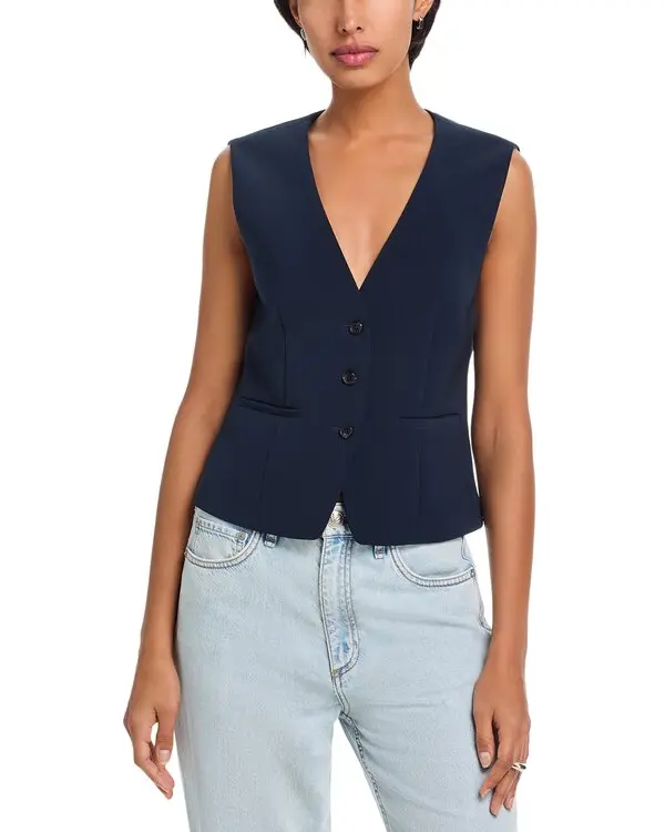 Rag & Bone Jennifer Combo Crepe Blazer & Vest Set