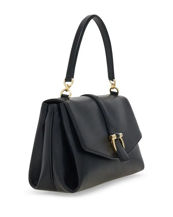 FERRAGAMO Front Flap Small Leather Handbag