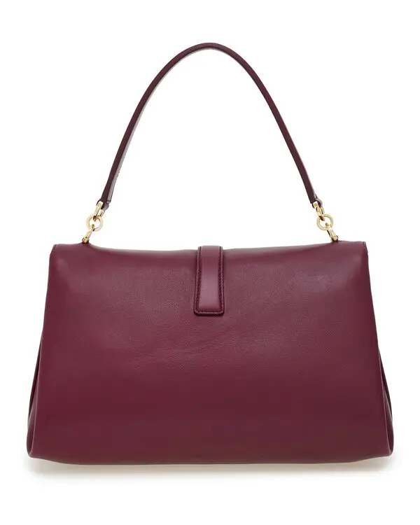 FERRAGAMO Front Flap Small Leather Handbag