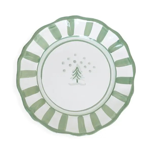 LA GABBIANELLA Allegro Dinner Plate, Green Tree - No Color