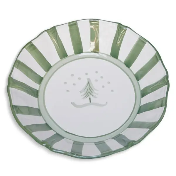 LA GABBIANELLA Allegro Serving Bowl, Green Tree
