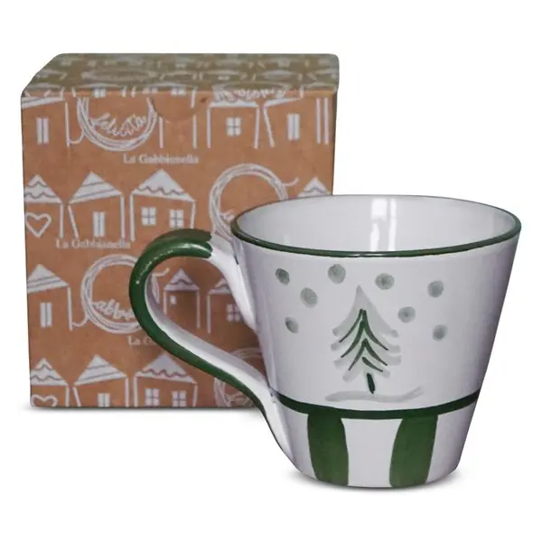 LA GABBIANELLA Allegro Mug, Green Tree