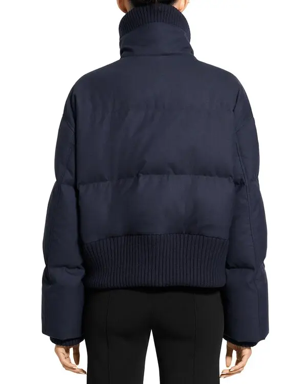 Theory Cozy Collar Puffer Coat - Dark Navy