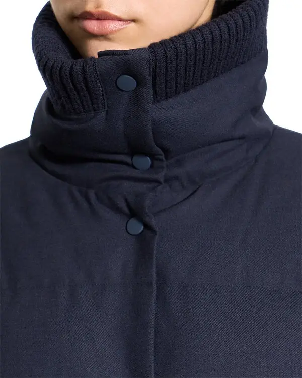 Theory Cozy Collar Puffer Coat - Dark Navy