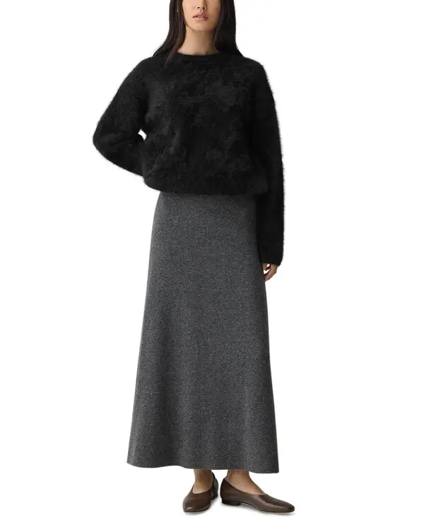 Theory Astor Soft Maxi Skirt - Charcoal