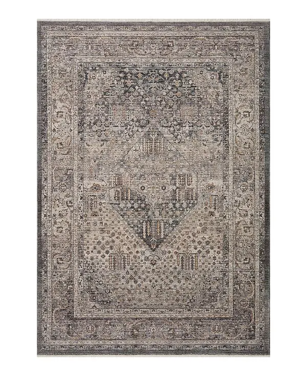 LOLOI Lyra Lyr-02 Area Rug 9'3x13 - Denim/pebble
