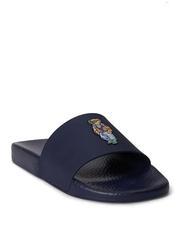 Ralph Lauren Slides - Navy Bear