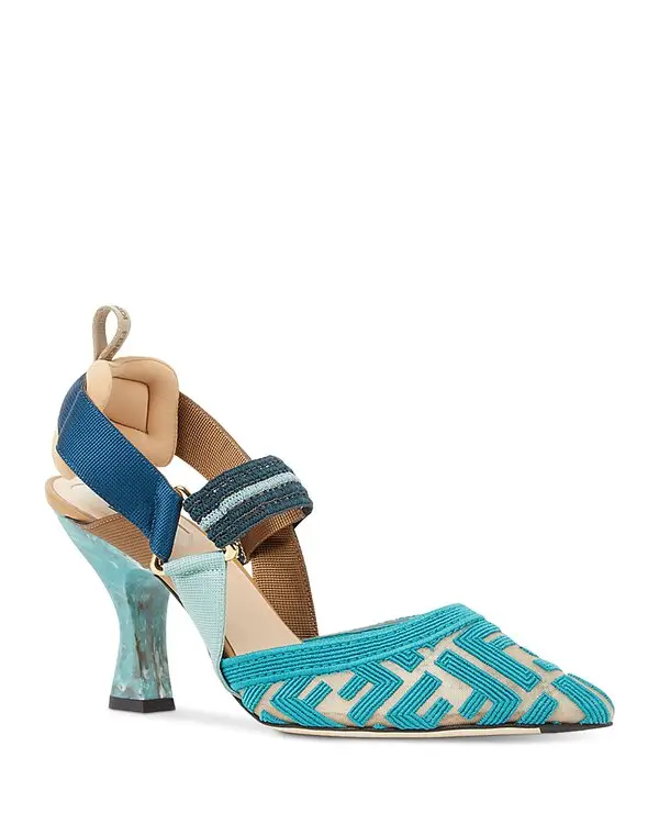 Fendi Colibri Ff High Heel Slingbacks