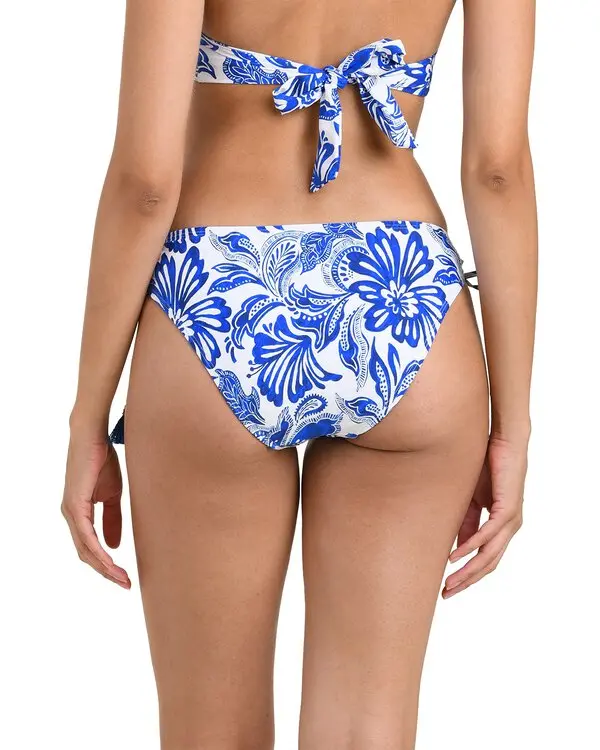 La Blanca Botanical Brocade Hipster Bikini Bottom - Lapis