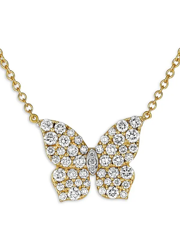 Piranesi Butterfly Diamond Oro Pendant Necklace - Gold