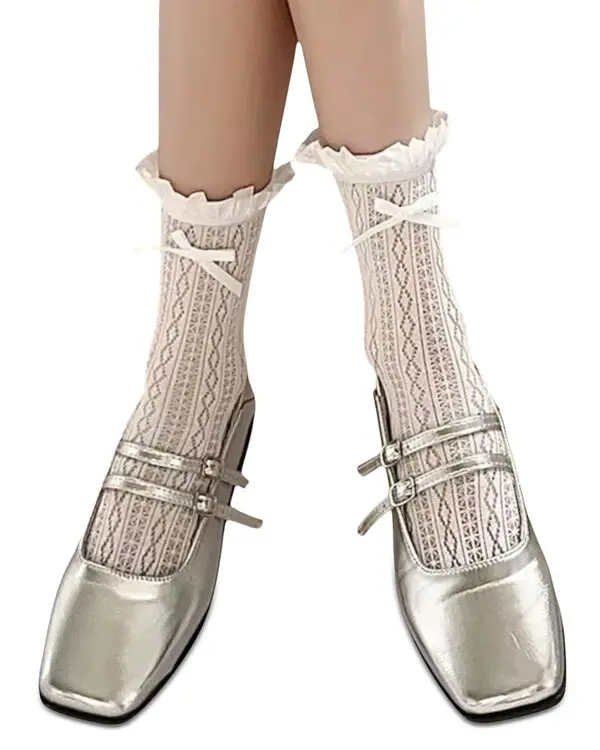 HIGH HEEL JUNGLE Coquette Sheer Ribbon Socks Set