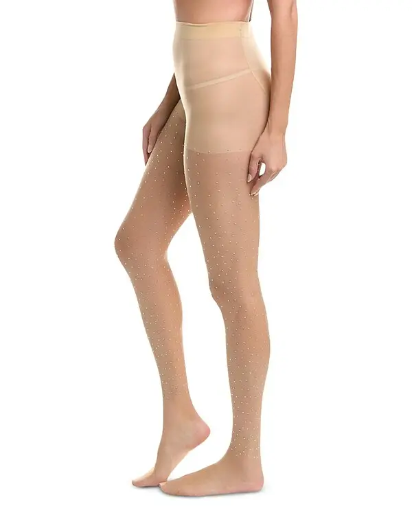 HIGH HEEL JUNGLE Crystal Embellished Tights - Nude