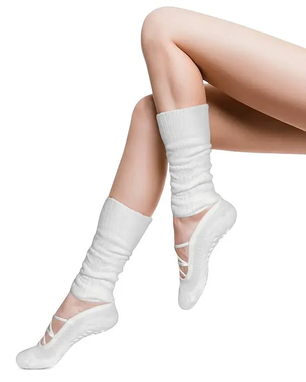 HIGH HEEL JUNGLE Studio Grip Premium Socks - White