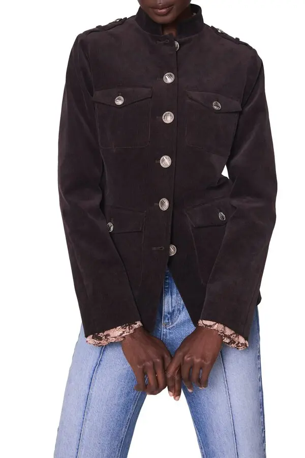 Mint Velvet Corduroy Military Jacket