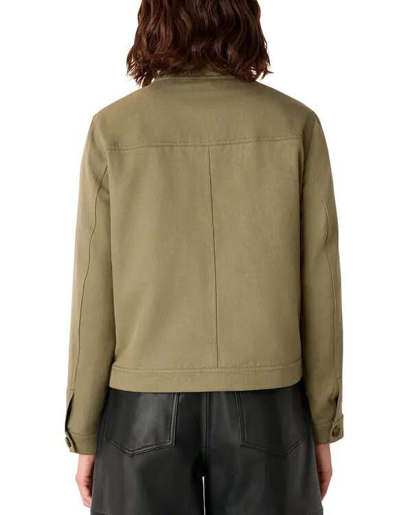 Whistles Mia Four Pocket Button Jacket - Khaki