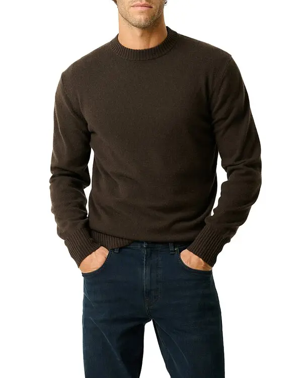 Rodd & Gunn Stewart Island Wool & Cashmere Crewneck Sweater - Chocolate