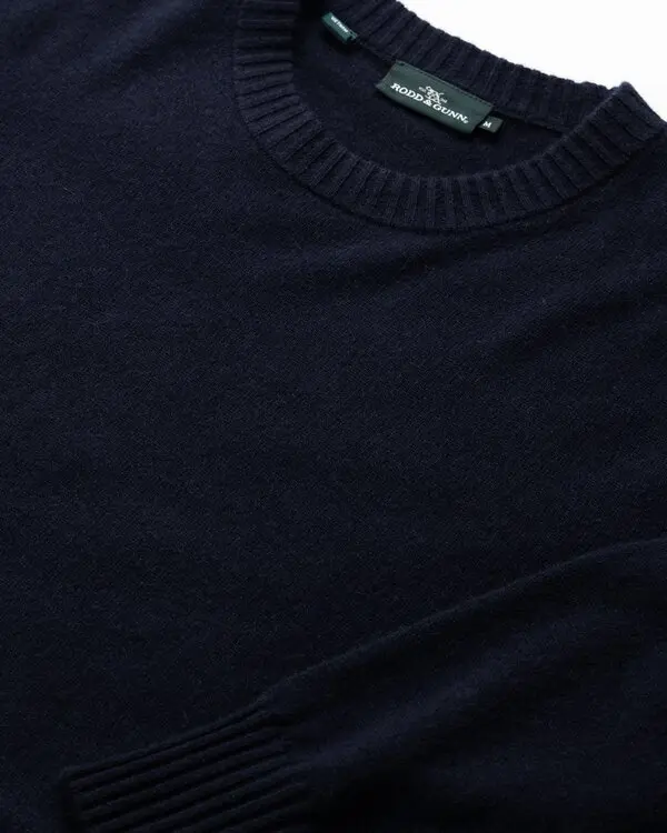 Rodd & Gunn Stewart Island Wool & Cashmere Crewneck Sweater - Midnight
