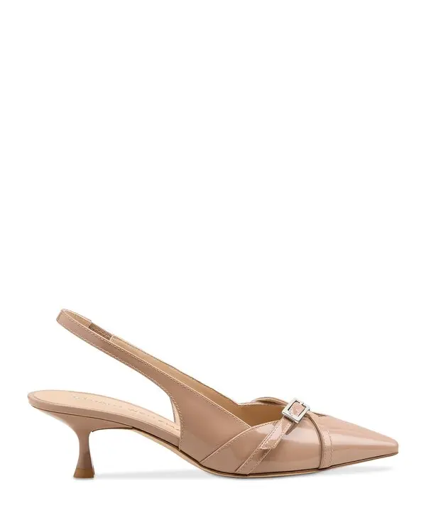 STUART WEITZMAN Georgie 50 Slingback Pumps - Fawn