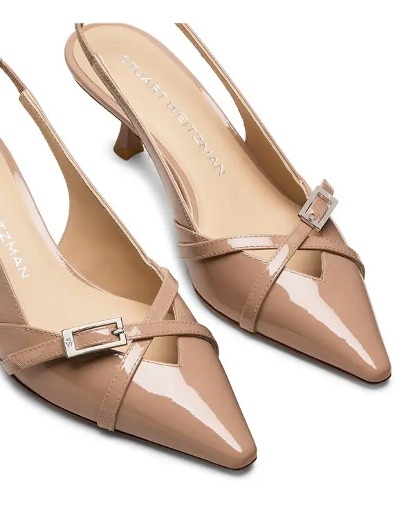 STUART WEITZMAN Georgie 50 Slingback Pumps - Fawn