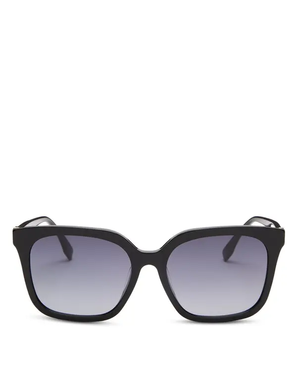 Fendi Forever Square Sunglasses, 56mm - Black/smoke Greay